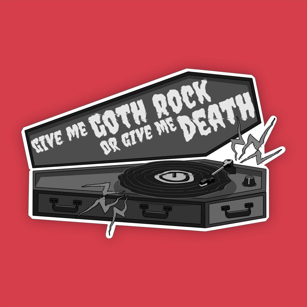 Gothic Vampire Coffin Sticker Goth Rock Spooky Vinyl Record - Etsy
