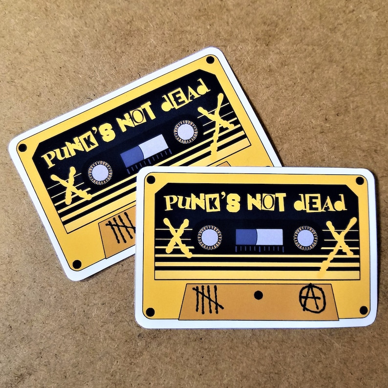 Punk Rock Retro Cassette Tape Decal 80s Aesthetic Sticker - Etsy