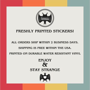 Gothic Vampire Coffin Sticker Goth Rock Spooky Vinyl Record Player ...