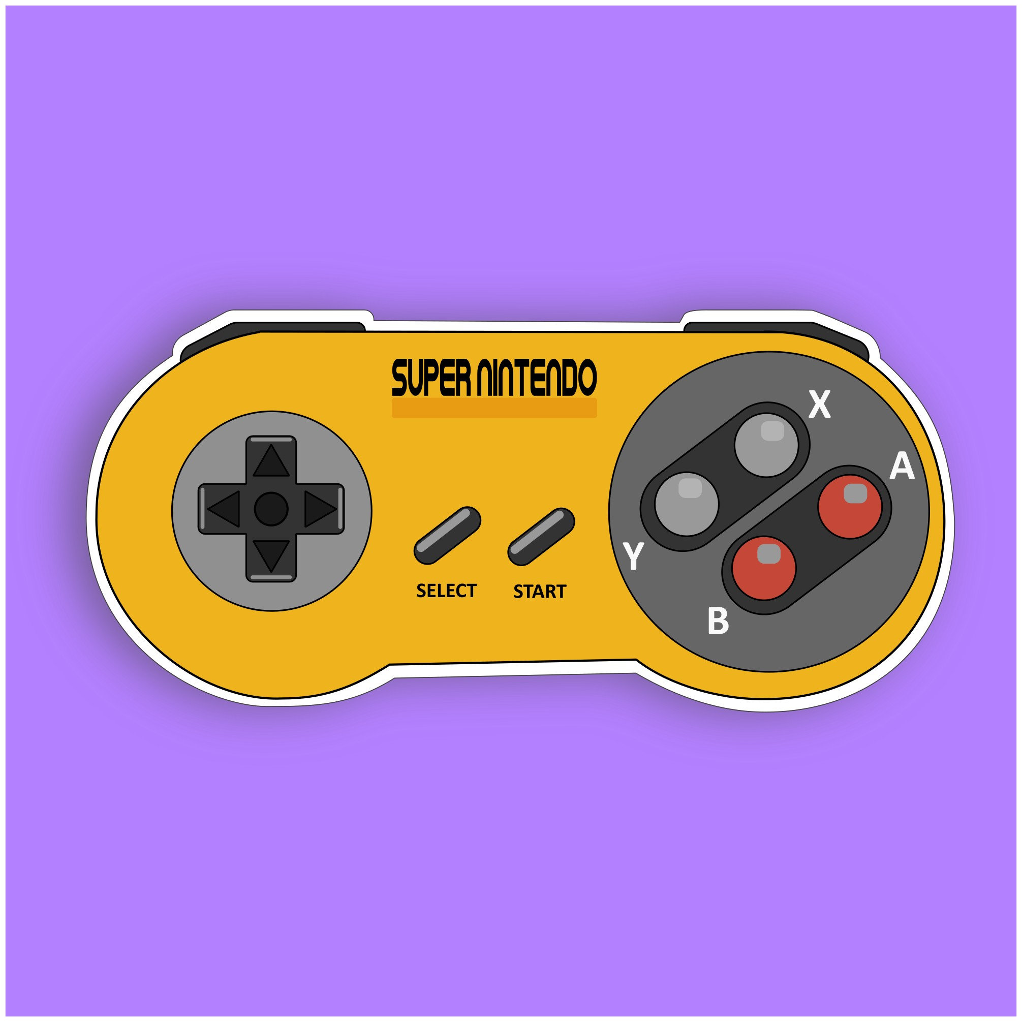 Retro Gamer Stickers Super Nintendo Controller Gaming Laptop Decal - Etsy