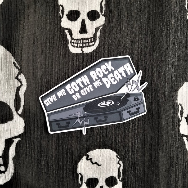 Gothic Vampire Coffin Sticker Goth Rock Spooky Vinyl Record - Etsy