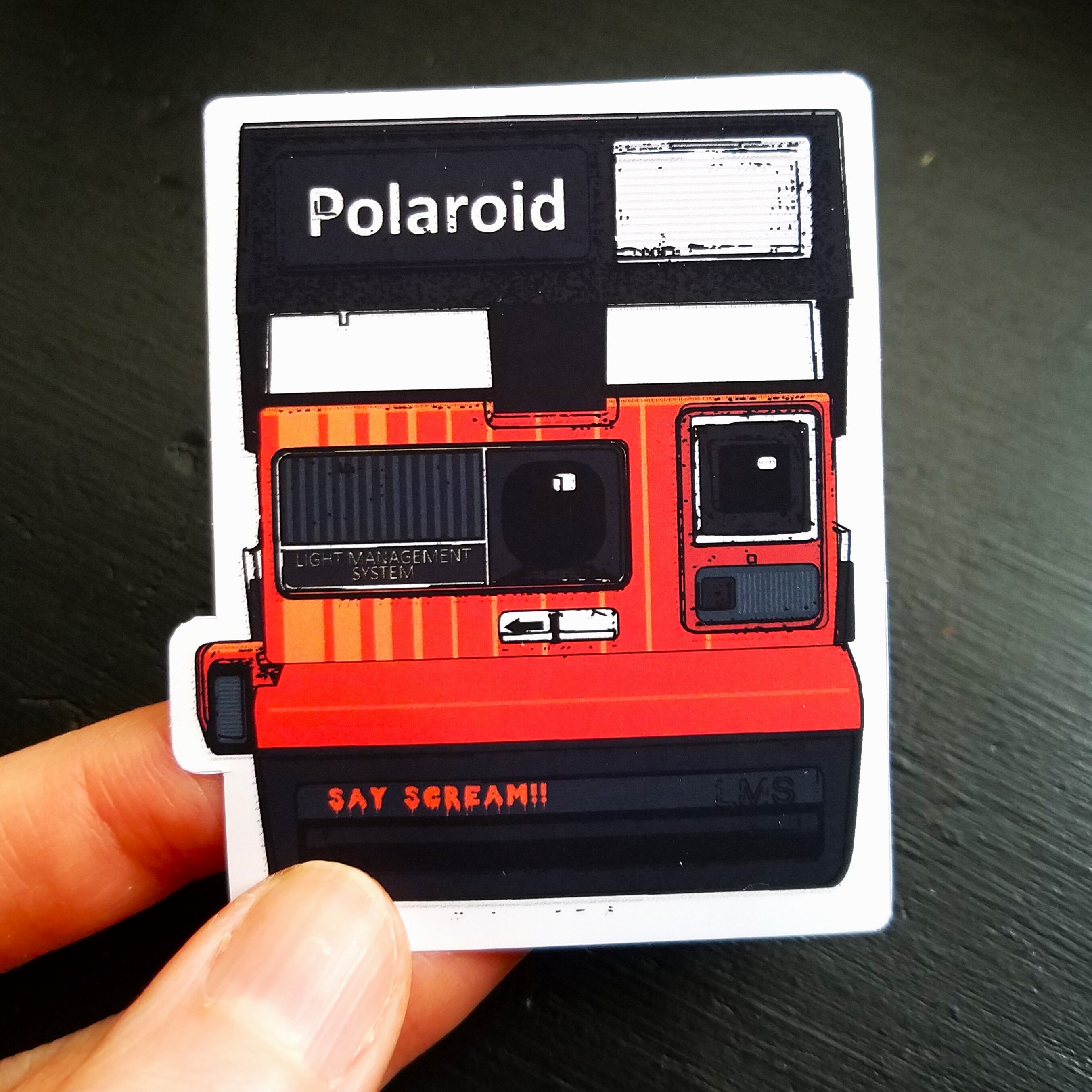 Retro Polaroid Sticker Halloween Scream Horror Retro Tech - Etsy