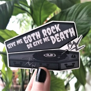 Gothic Vampire Coffin Sticker Goth Rock Spooky Vinyl Record Player ...