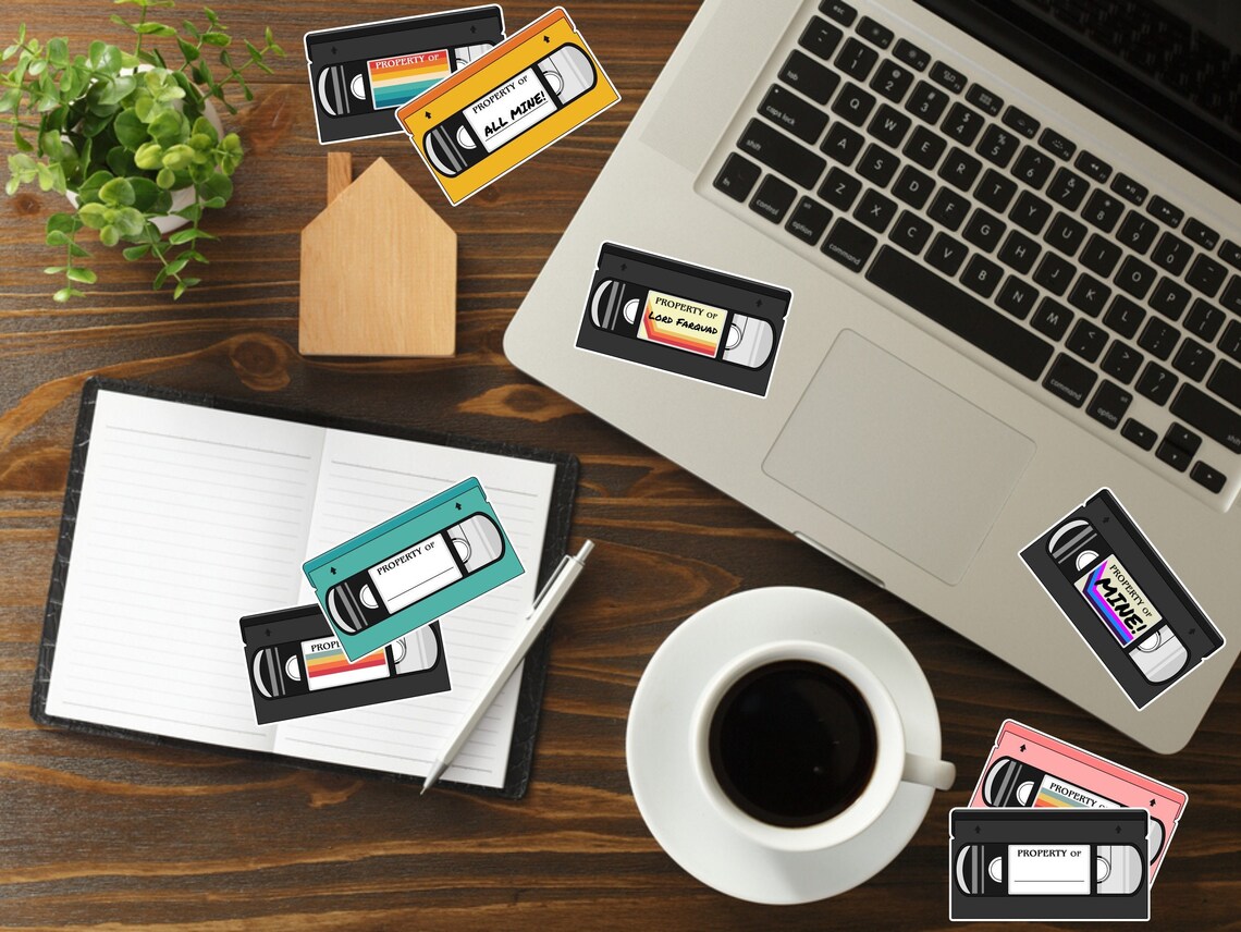 VHS Retro Custom Name Label Sticker 80s Aesthetic Sticker Name - Etsy