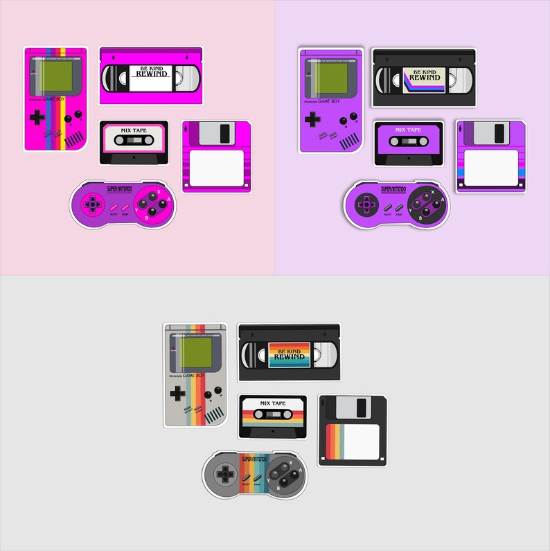 Retro Tech Stickers 80s Aesthetic Sticker Pack Computer - Etsy