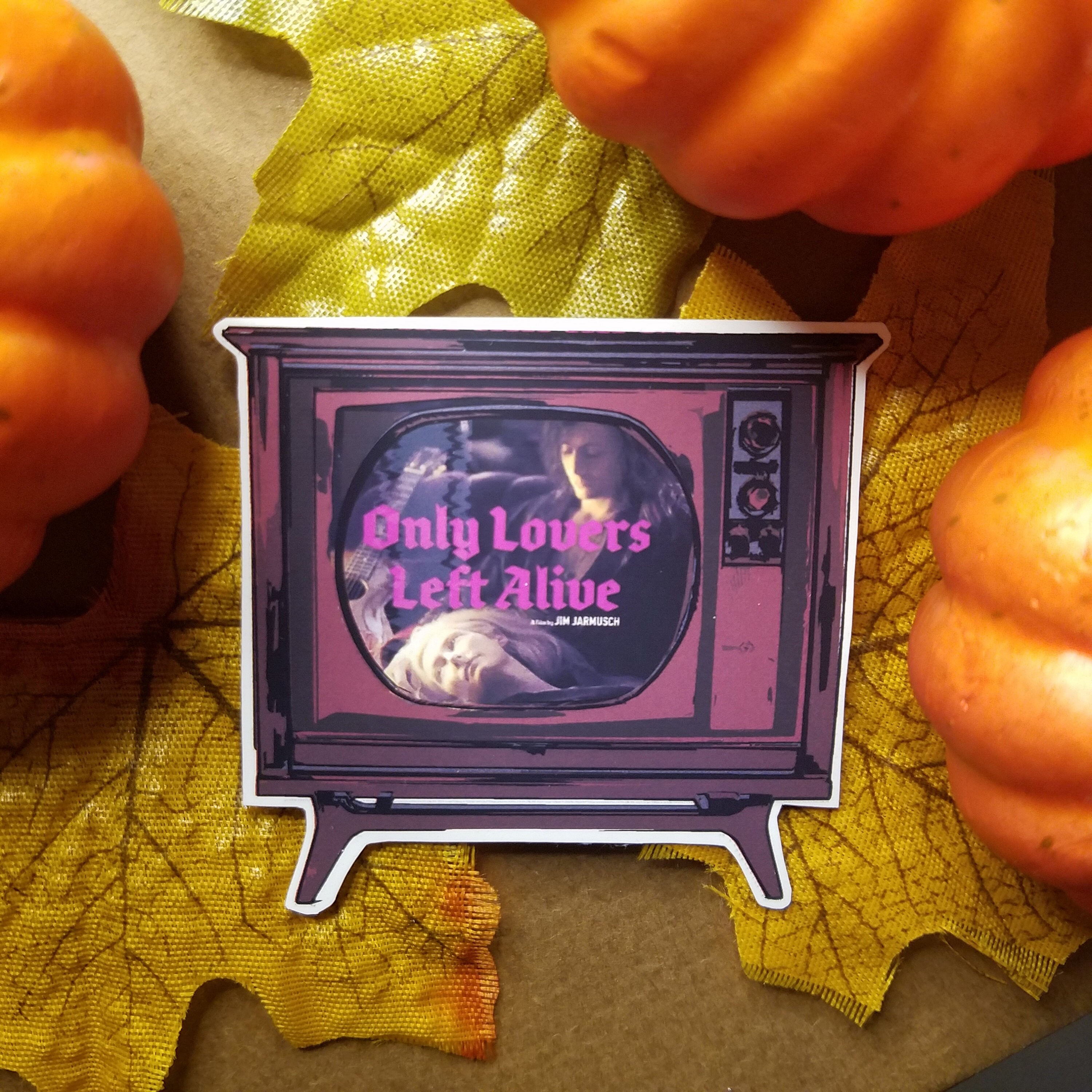 Vintage Television Horror Movie Sticker Vampire Films Halloween Retro ...