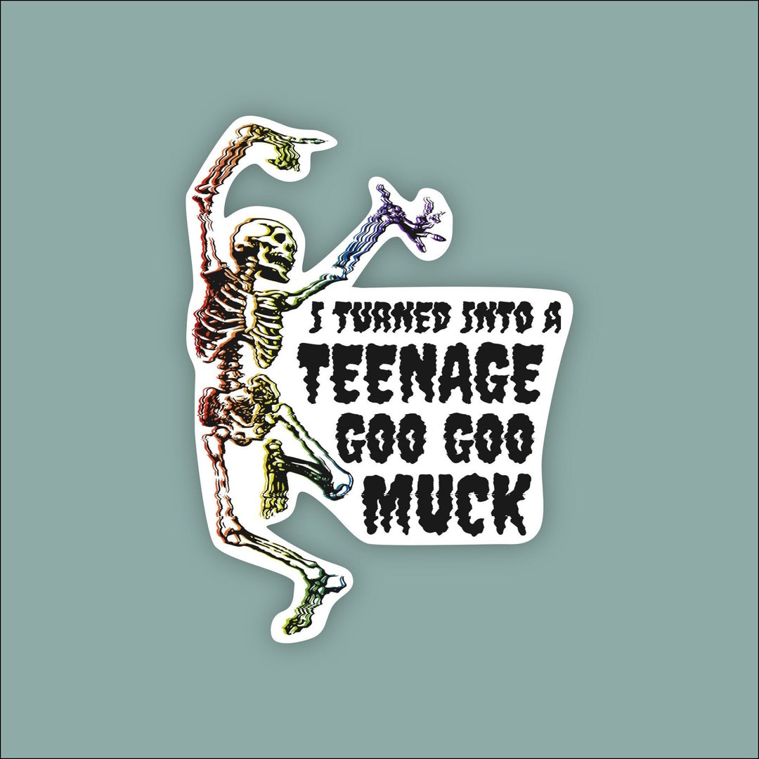 Goo Goo Muck Aesthetic Gothic Sticker Dancing Skeleton Laptop Decal - Etsy