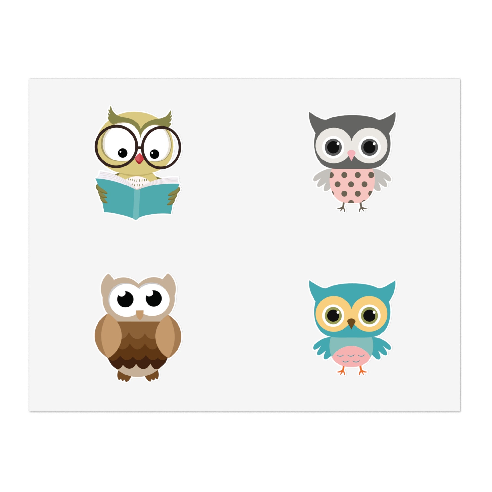 Cute Owl Sticker Sheets Owls Cute Owls Sticker Sheets Sheet of Stickers ...