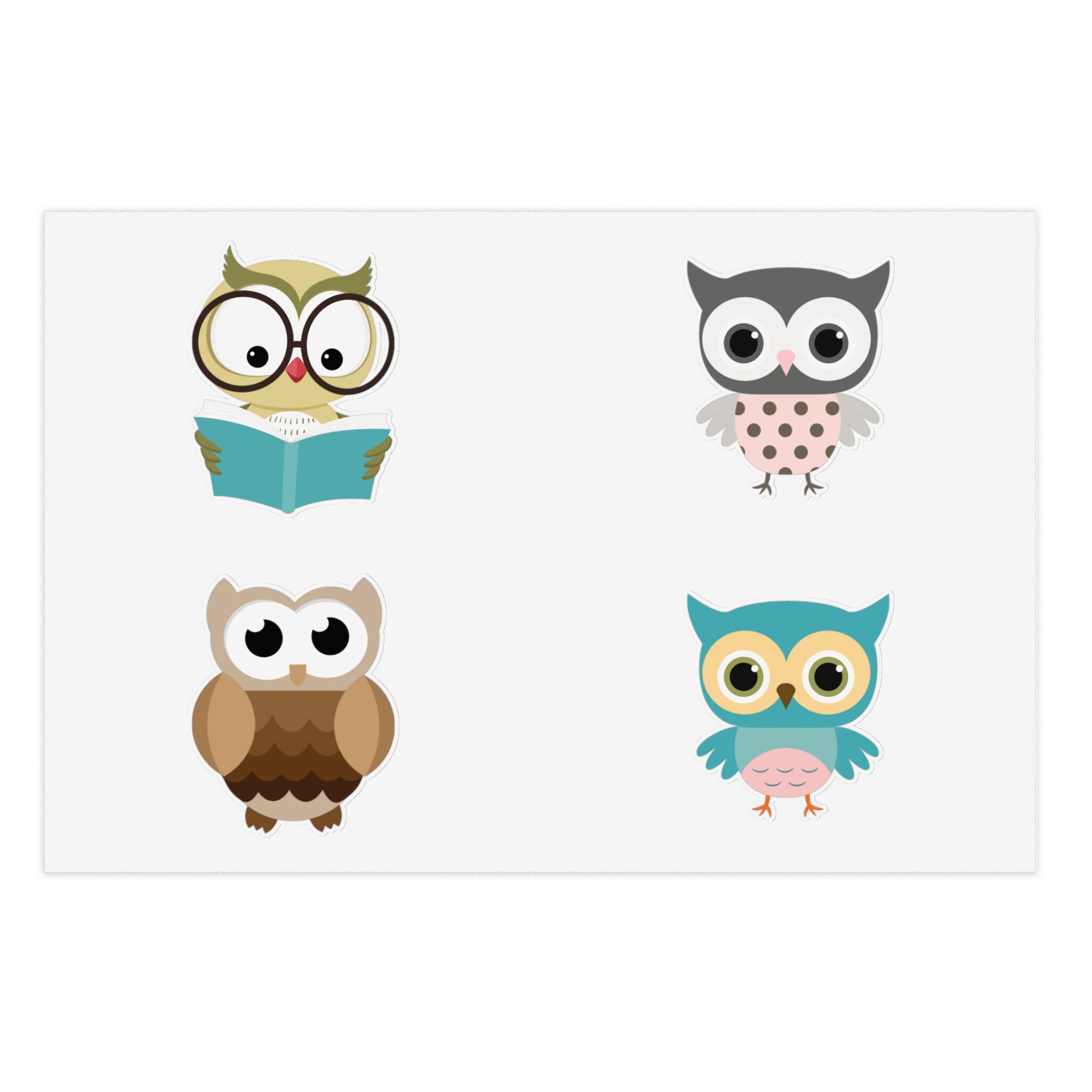 Cute Owl Sticker Sheets Owls Cute Owls Sticker Sheets Sheet of Stickers ...