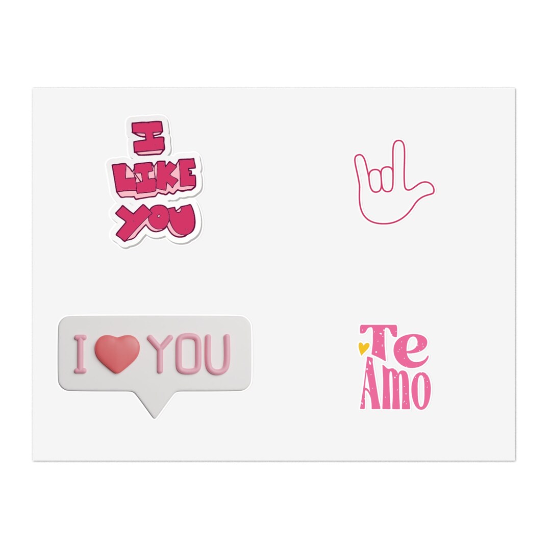 I Love You Sticker Sheets Te Amo I Love You Sign Language Love I Like ...