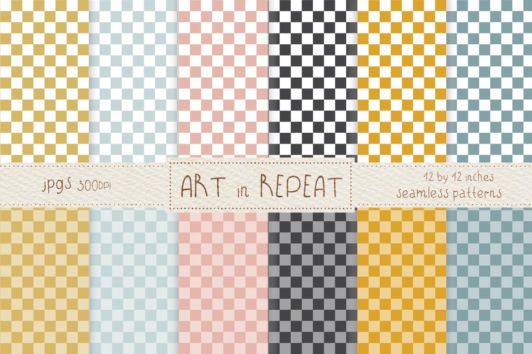Chef Kiss Check Patterns | 12x12 Jpgs (digital Pattern Pack) - Etsy
