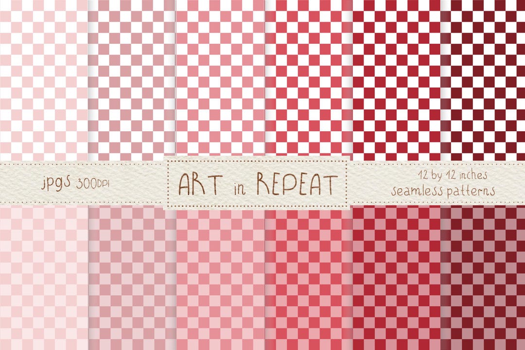 Pink and Red Check Patterns | 12x12 Jpgs (digital Paper Pack) - Etsy