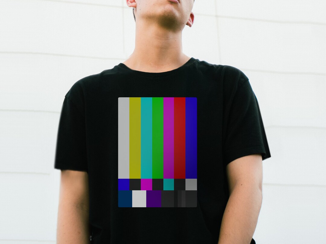 Retro Color TV Bars Graphic T-shirt Retro Gifts for Men - Etsy
