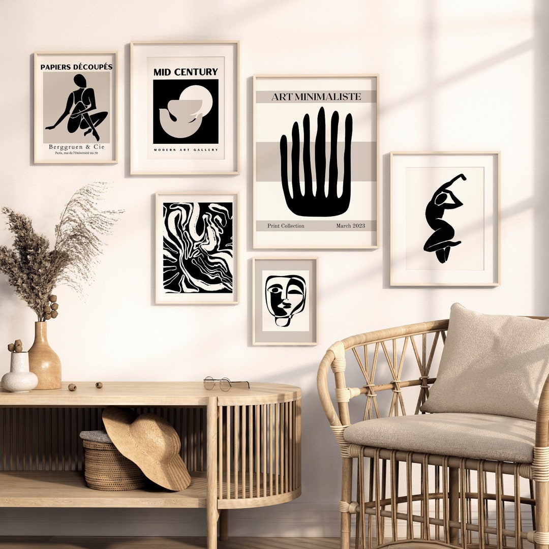 Gallery Wall Set of 6, Exhibition Wall Art Set, Matisse Poster Set of 6 ...