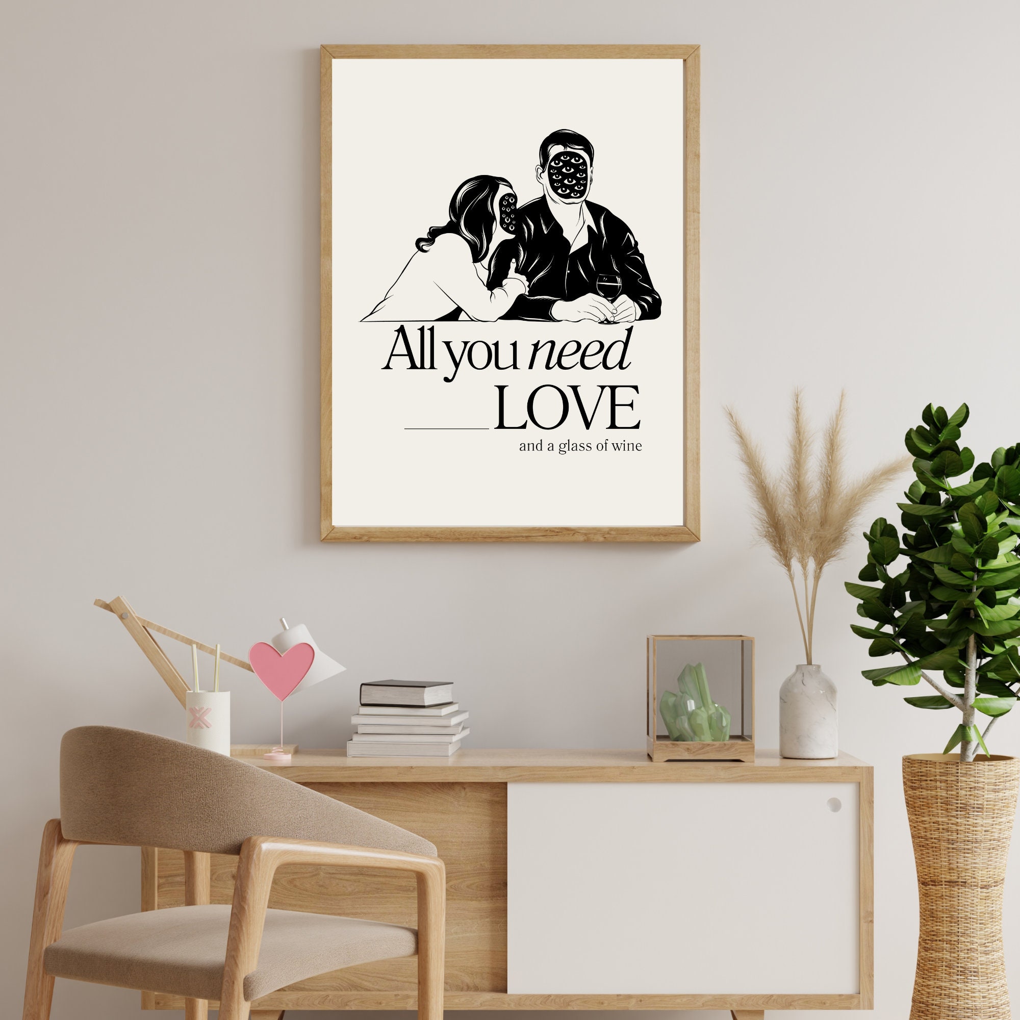 All You Need is Love Wall Art, Love Poster, Couple Poster, Couple Love ...