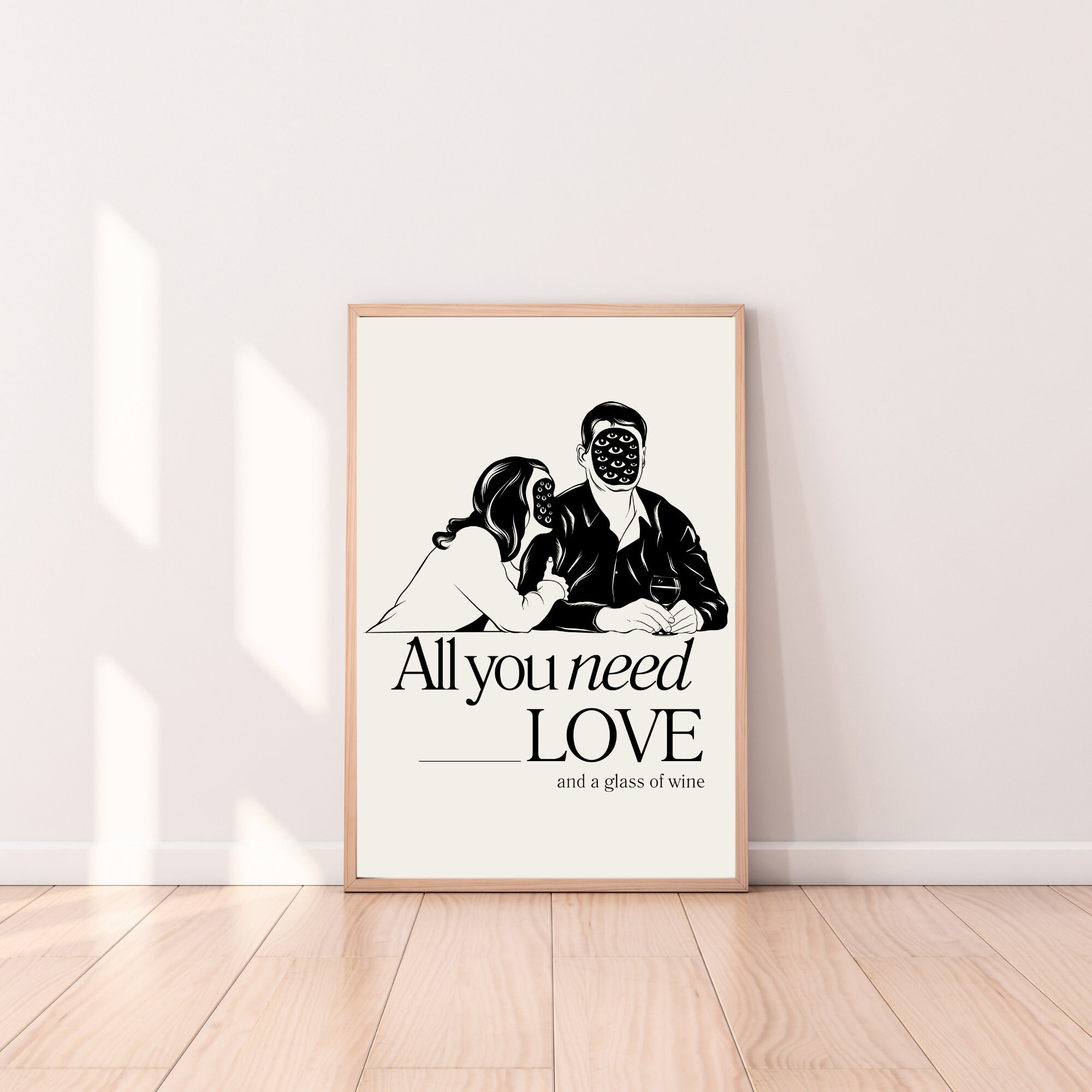 All You Need is Love Wall Art, Love Poster, Couple Poster, Couple Love ...