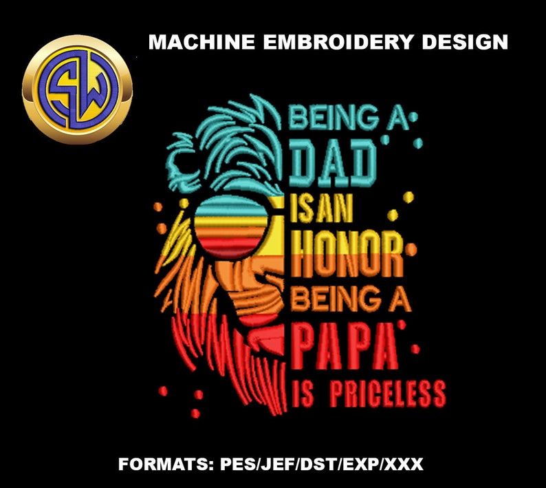 Dad Embroidery Design , Father's Day Machine Embroidery File, Instant ...
