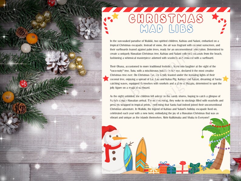 Christmas Mad Libs for Kids - Printable Holiday Activity! Christmas ...