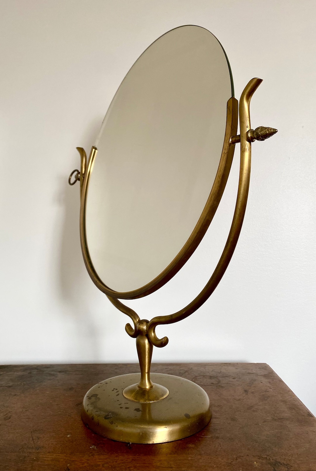 Vintage 1960s Double Sided Brass Vanity Wishbone Mirror - Etsy