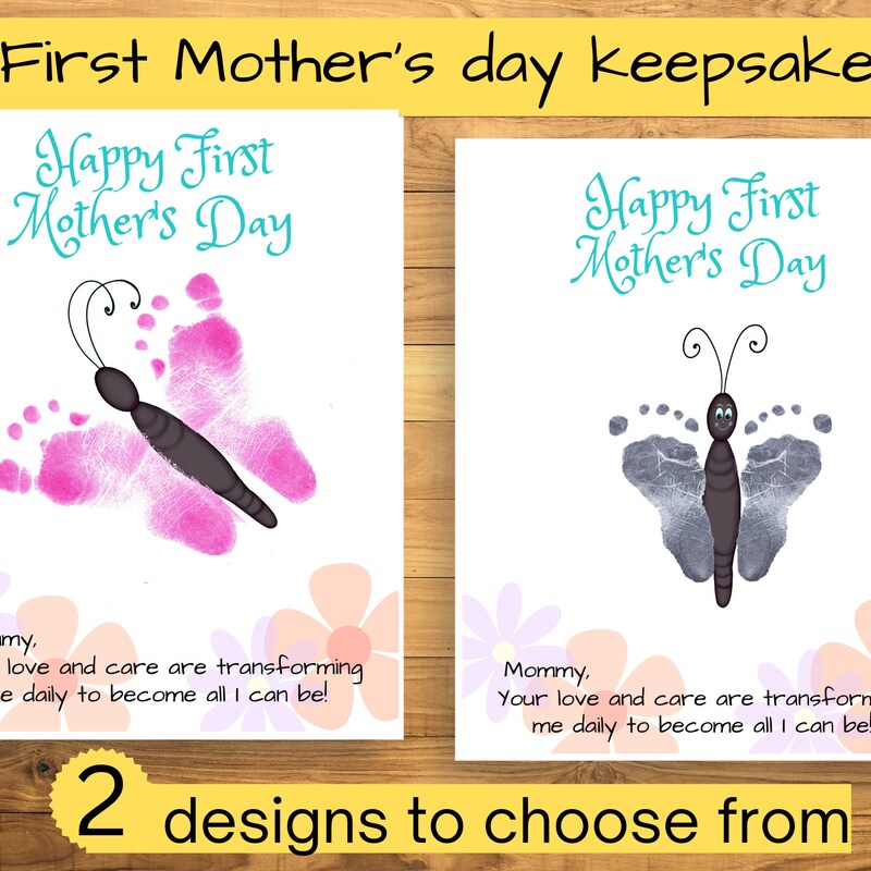 Mothers Day Footprint Art - Etsy
