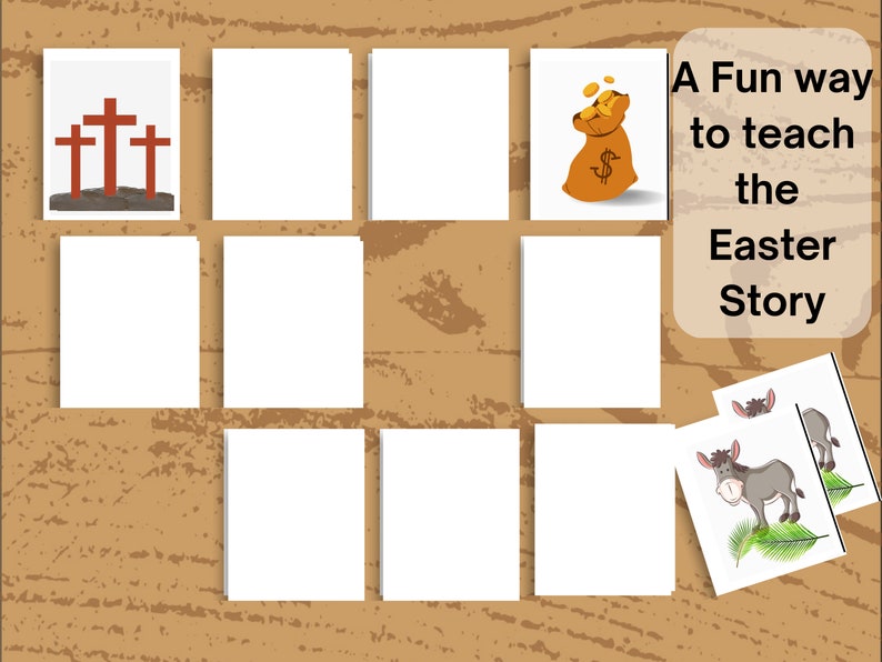 Printable Easter Story Matching Card Game - Etsy