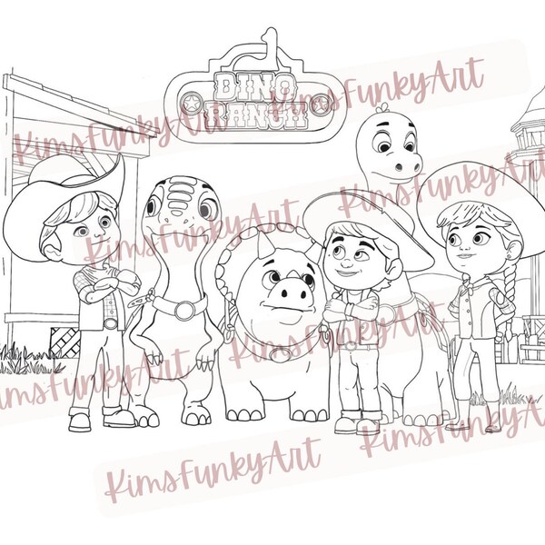 Dino Ranch Print - Etsy