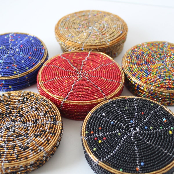 Beaded Coasters - Etsy