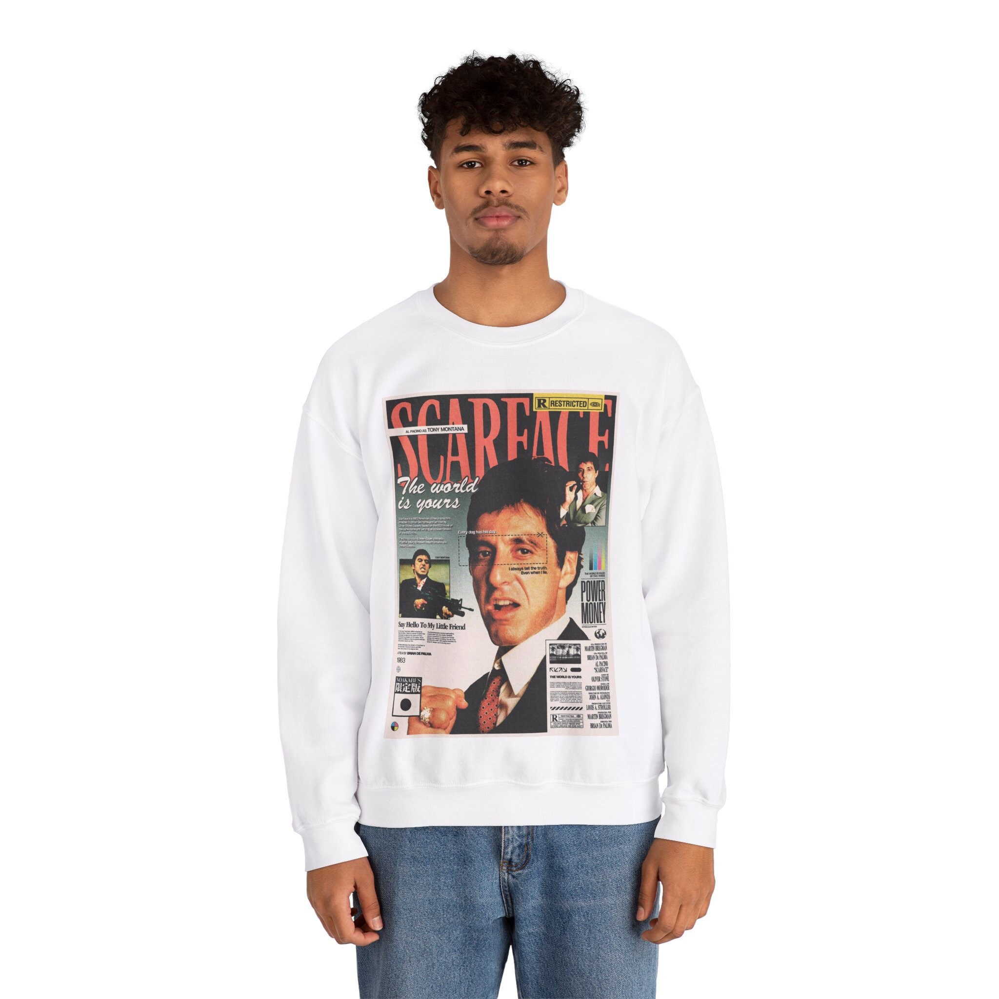 Scarface Merch, Tony Montana Sweater, Al Pacino Poster, the World is ...