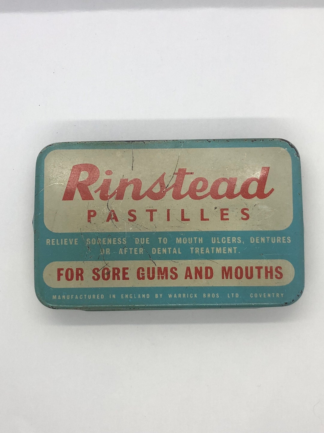 Antique Rinstead Pastille Tin // Warrick Bros LTD London // Medical ...