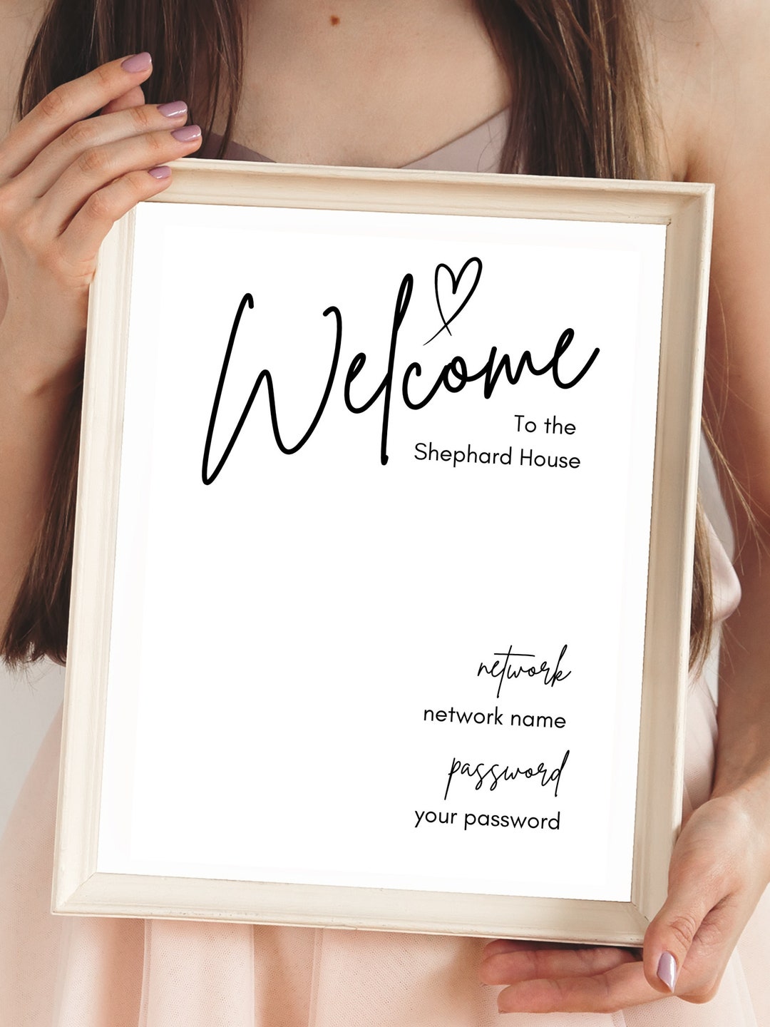 Digital Personalized Wifi Password Sign Printable Instant Download,wifi ...