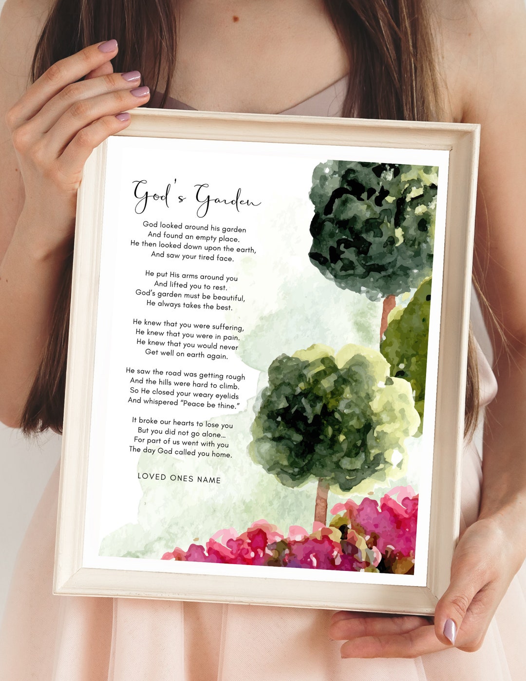 Digital God's Garden Poem Wall Art - Etsy UK