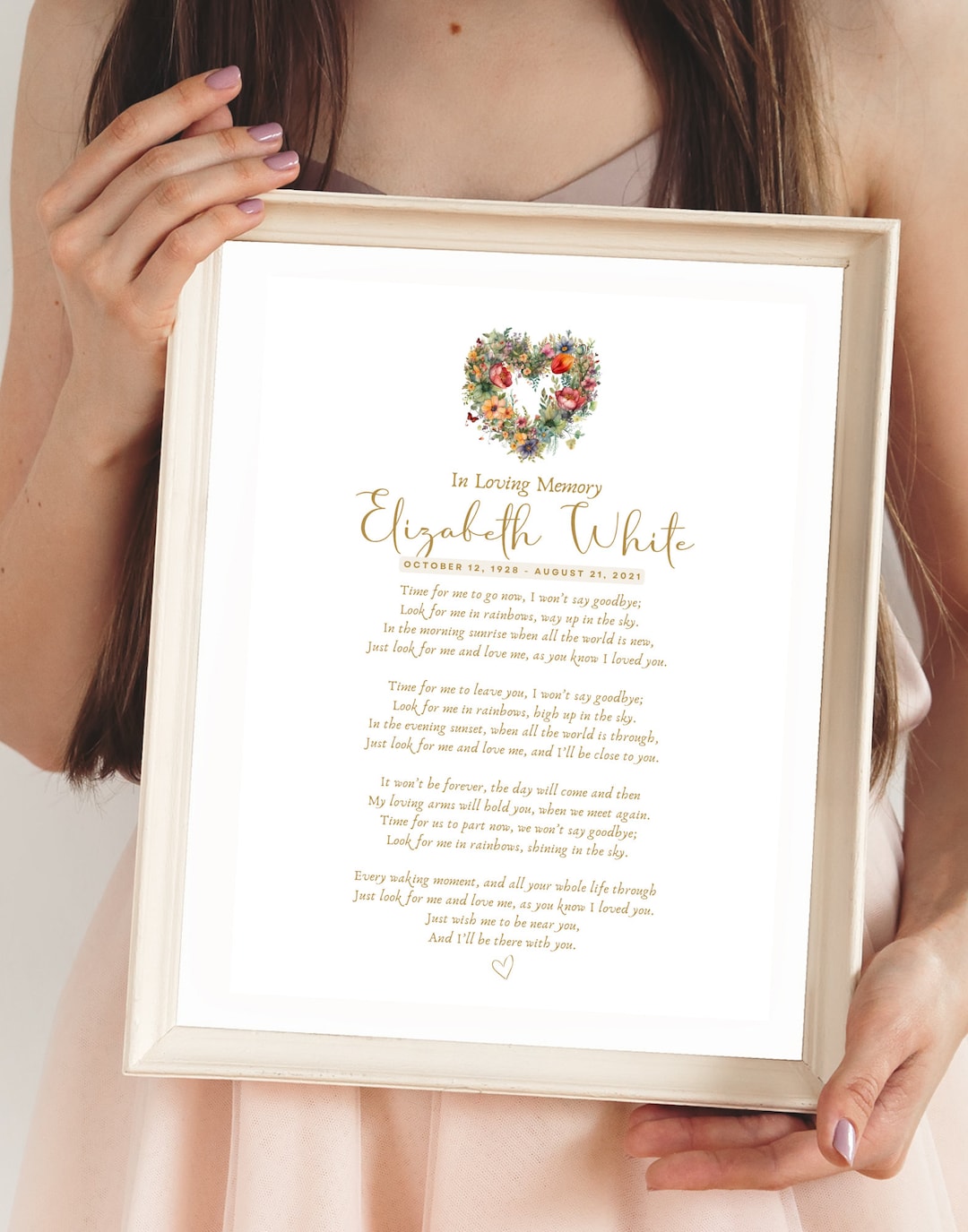 Digital Look for Me in Rainbows Funeral Poster - Etsy