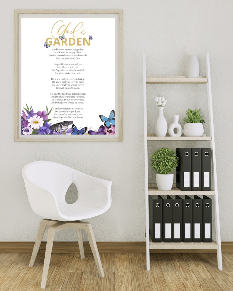 Digital God's Garden Poem Wall Art - Etsy