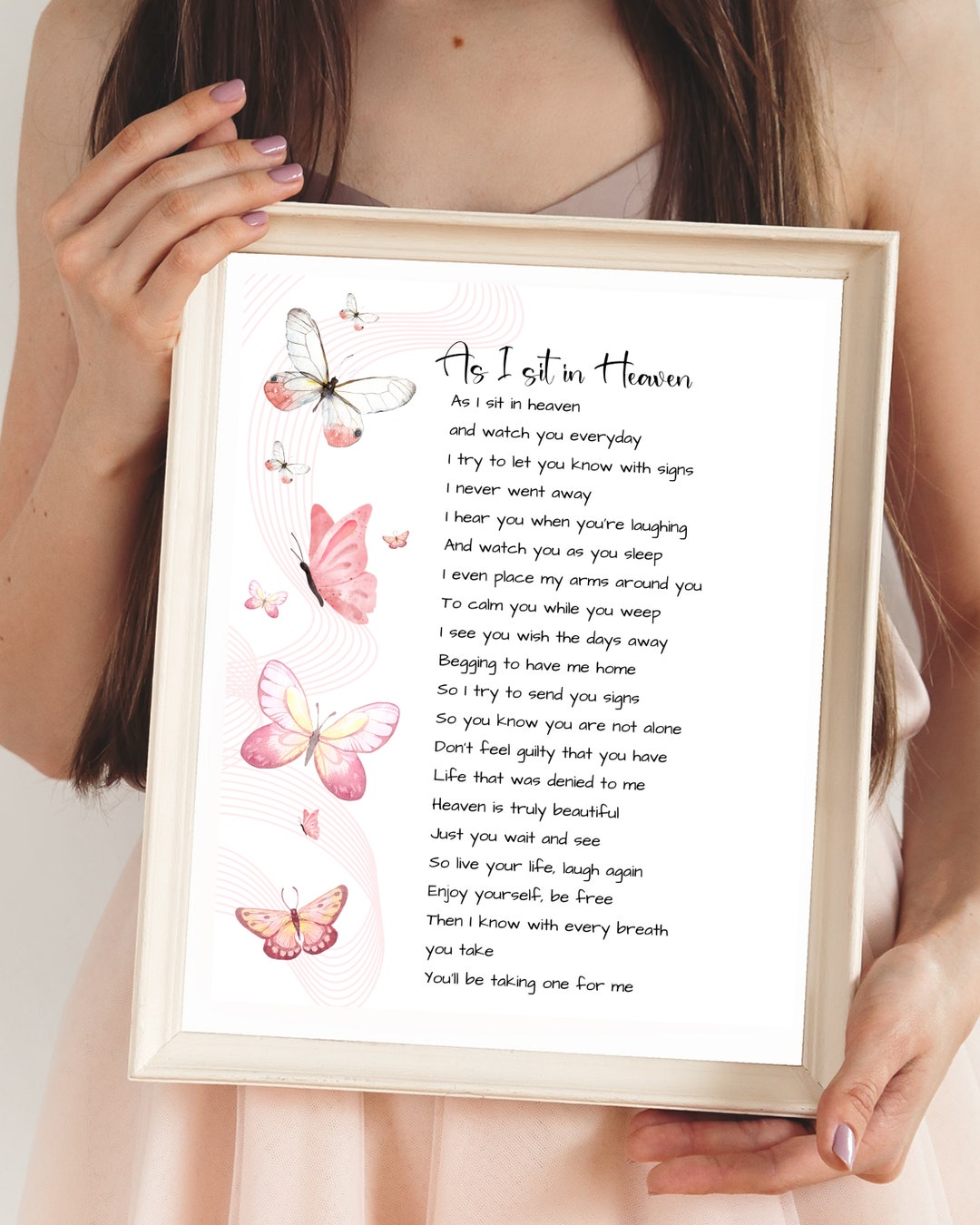 Digital as I Sit in Heaven Poem Wall Art - Etsy