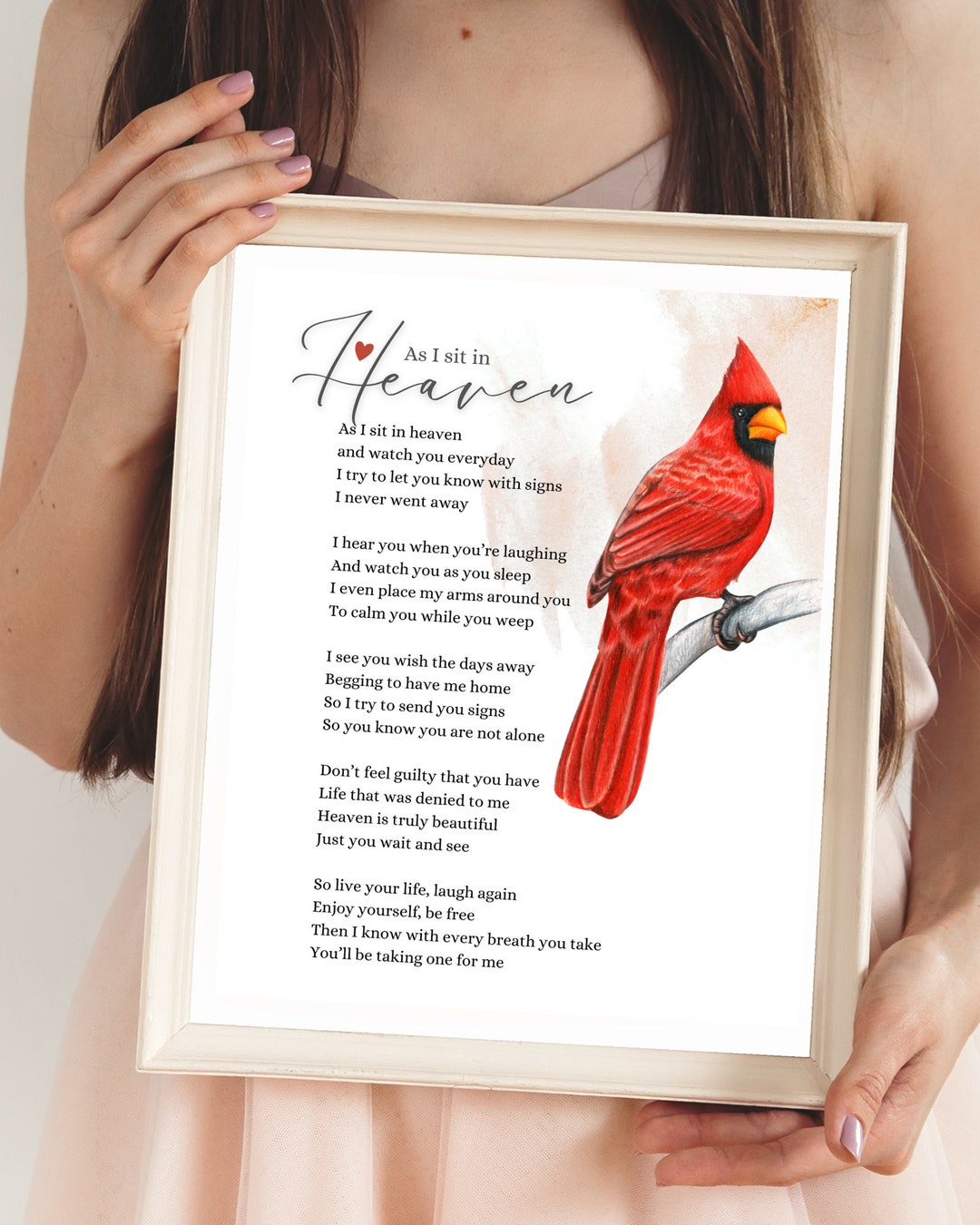 Digital as I Sit in Heaven Poem Wall Art - Etsy