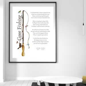 Digital Personalized Memorial Gone Fishing - Etsy