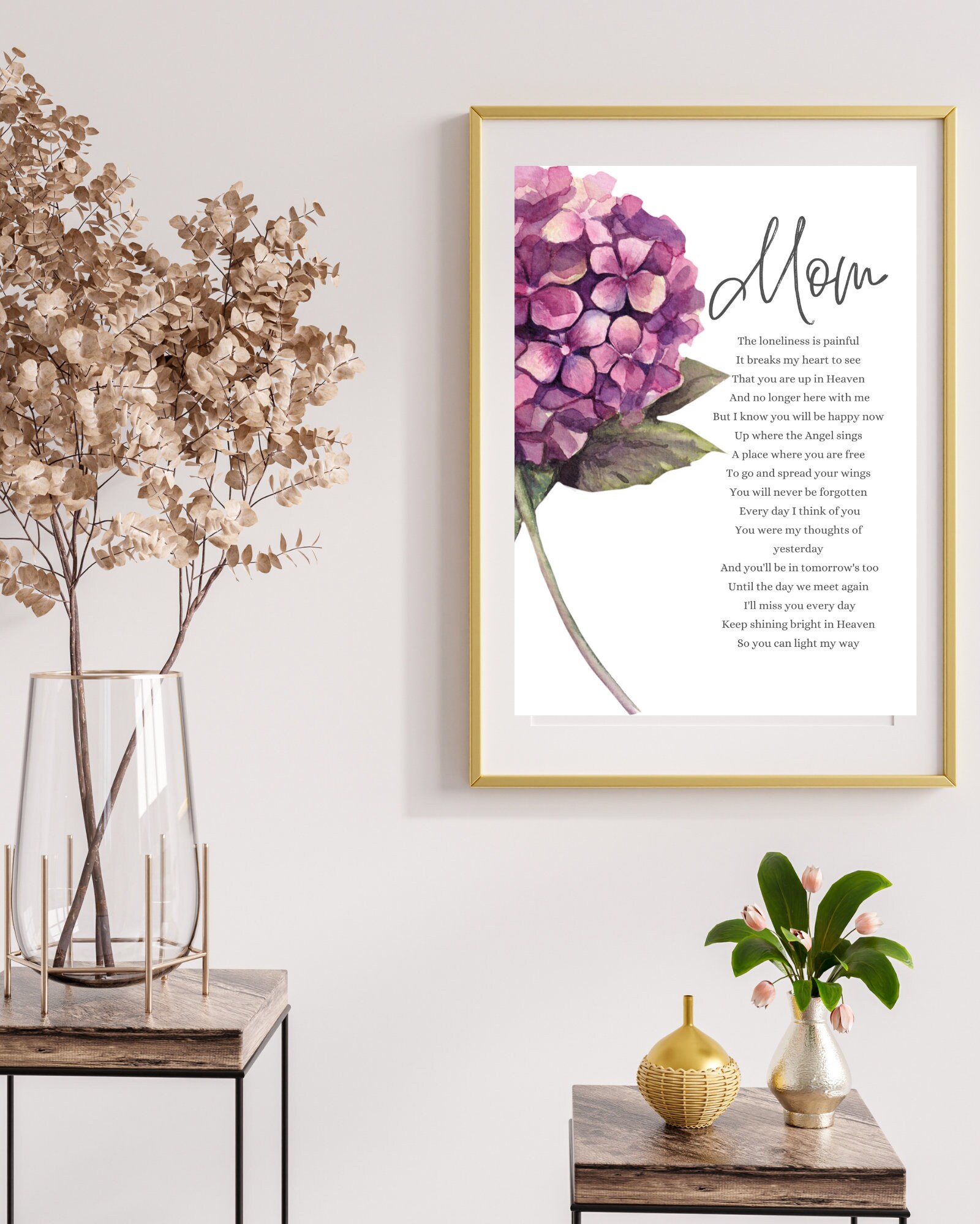 Digital Mom Memorial Poem Wall Art - Etsy