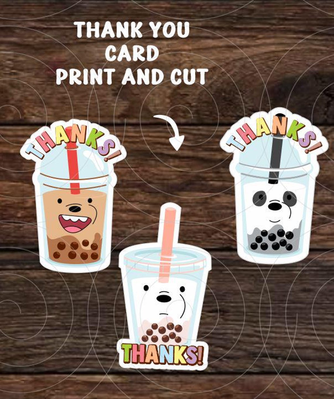 Printable Kit, We Bare Bears Ready to Print Party Decorations - Etsy