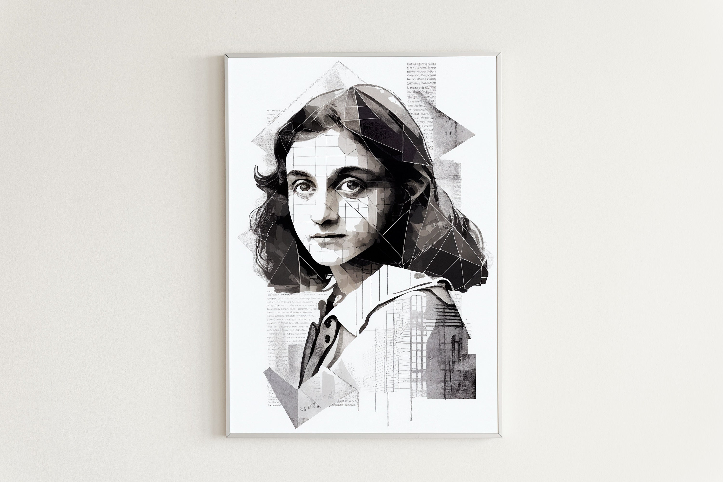 Anne Frank, Women History Month, Empower, Inspire, AI Art, Wall Art ...