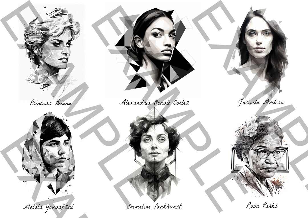 CUSTOM 6-women of History Landscape/portrait (A3), Women History Month ...