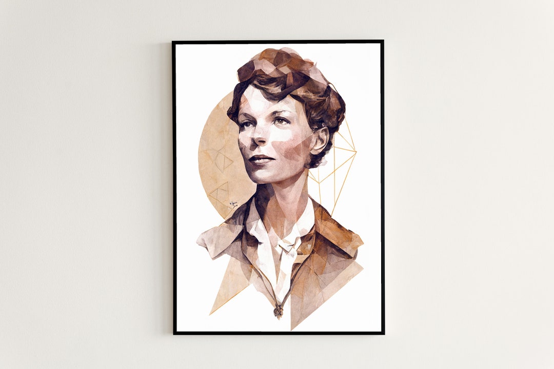Amelia Earhart, Women History Month, Empower, Inspire, AI Art, Wall Art ...