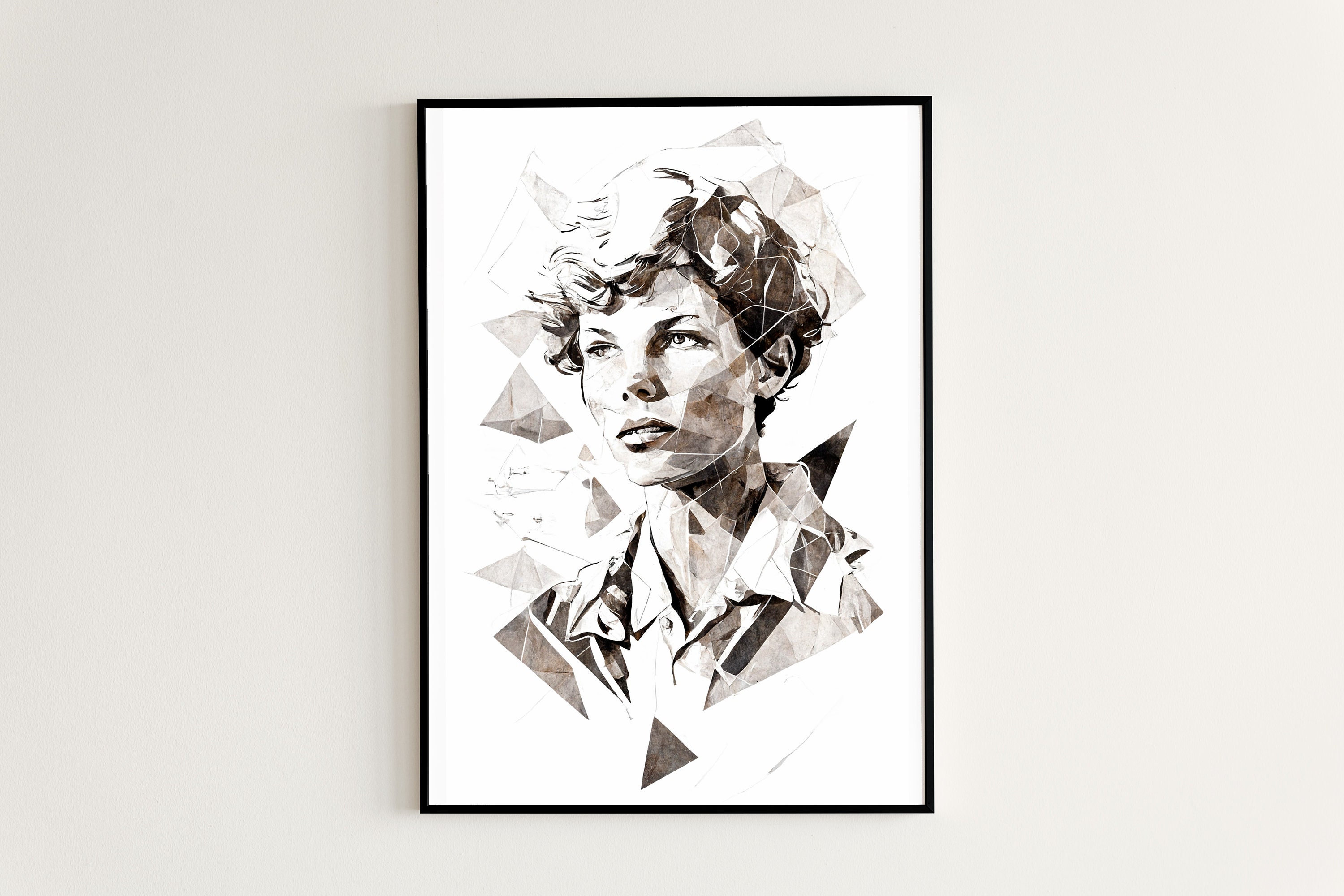 Amelia Earhart, Women History Month, Empower, Inspire, AI Art, Wall Art ...