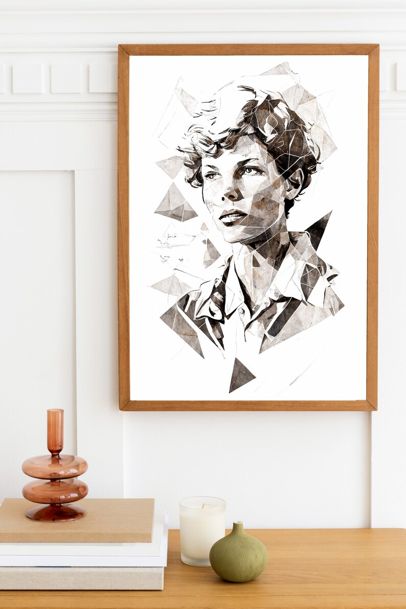Amelia Earhart, Women History Month, Empower, Inspire, AI Art, Wall Art ...