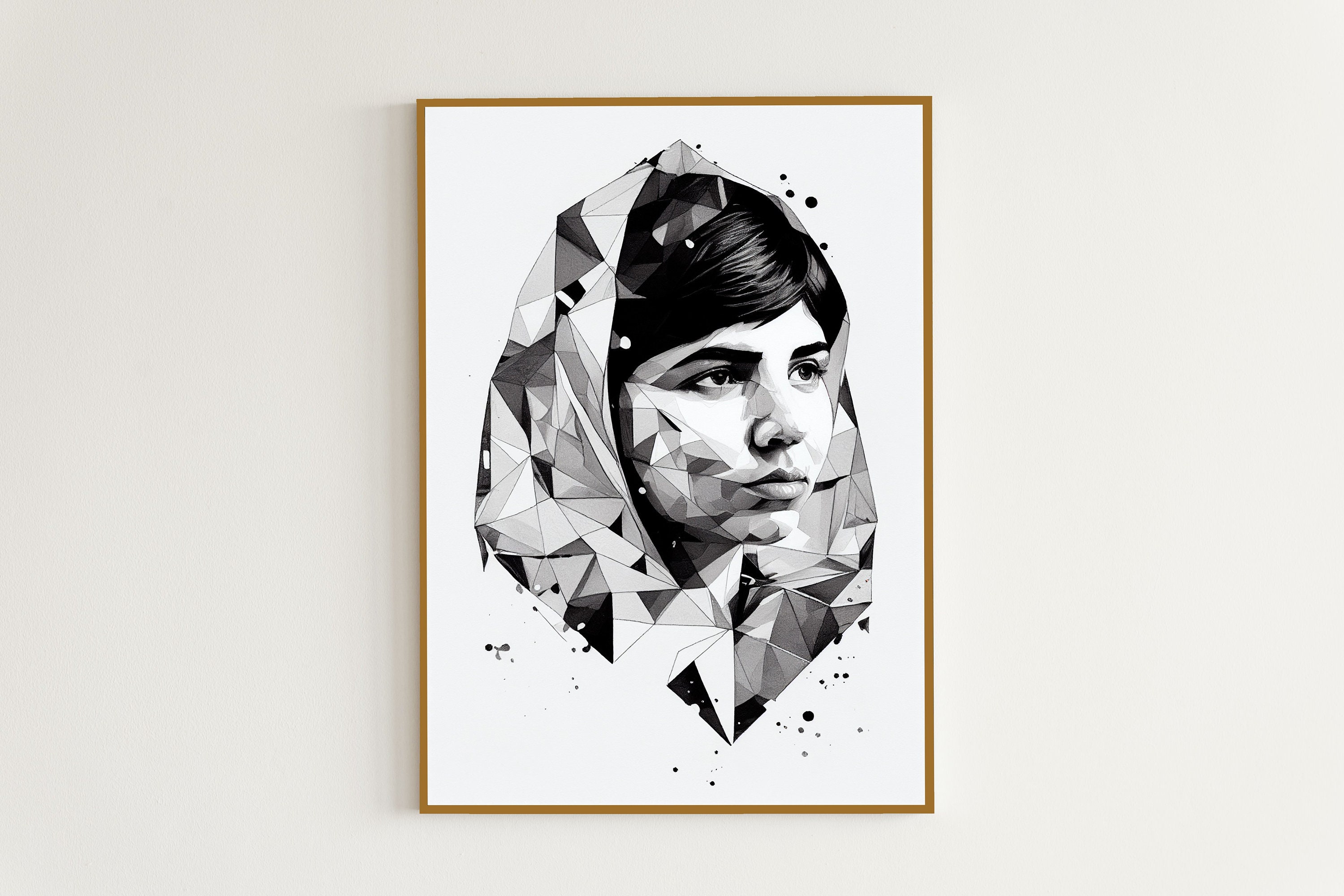 Malala Yousafzai, Women History Month, Empower, Inspire, AI Art, Wall ...