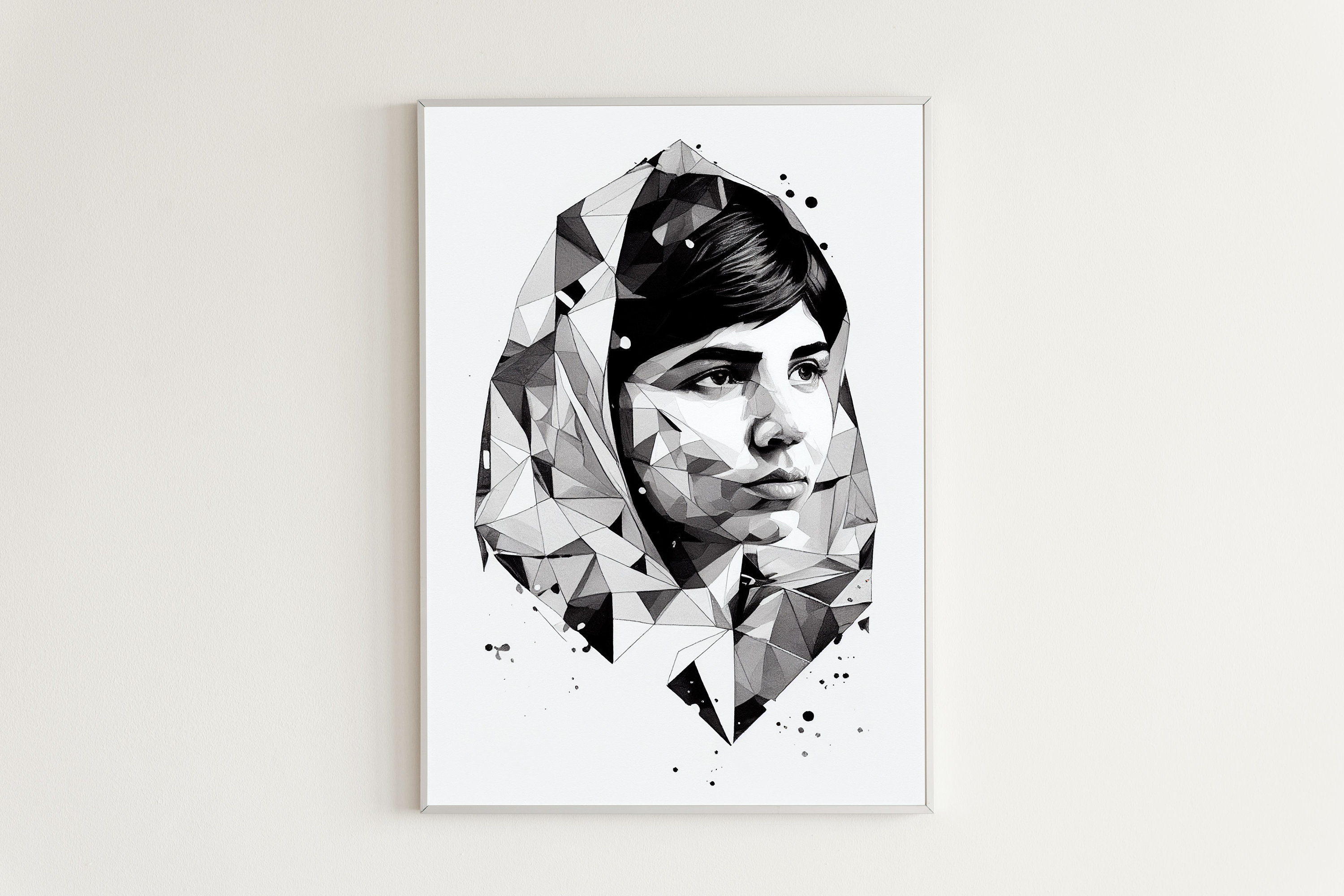 Malala Yousafzai, Women History Month, Empower, Inspire, AI Art, Wall ...