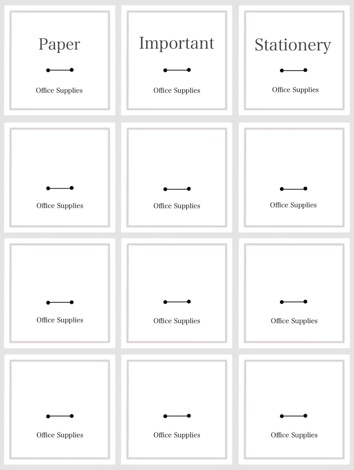 Minimalistic Office Supplies Vinyl Sticker Adhesive Labels - Office ...