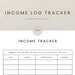 Income Tracker Printable Finance Tracker Income Overview Money ...