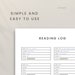 Printable Reading Log Tracker | Printable Book Tracker Journal ...