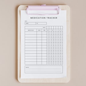 Medication Tracker Daily & Weekly | Medication Log | Medication List ...