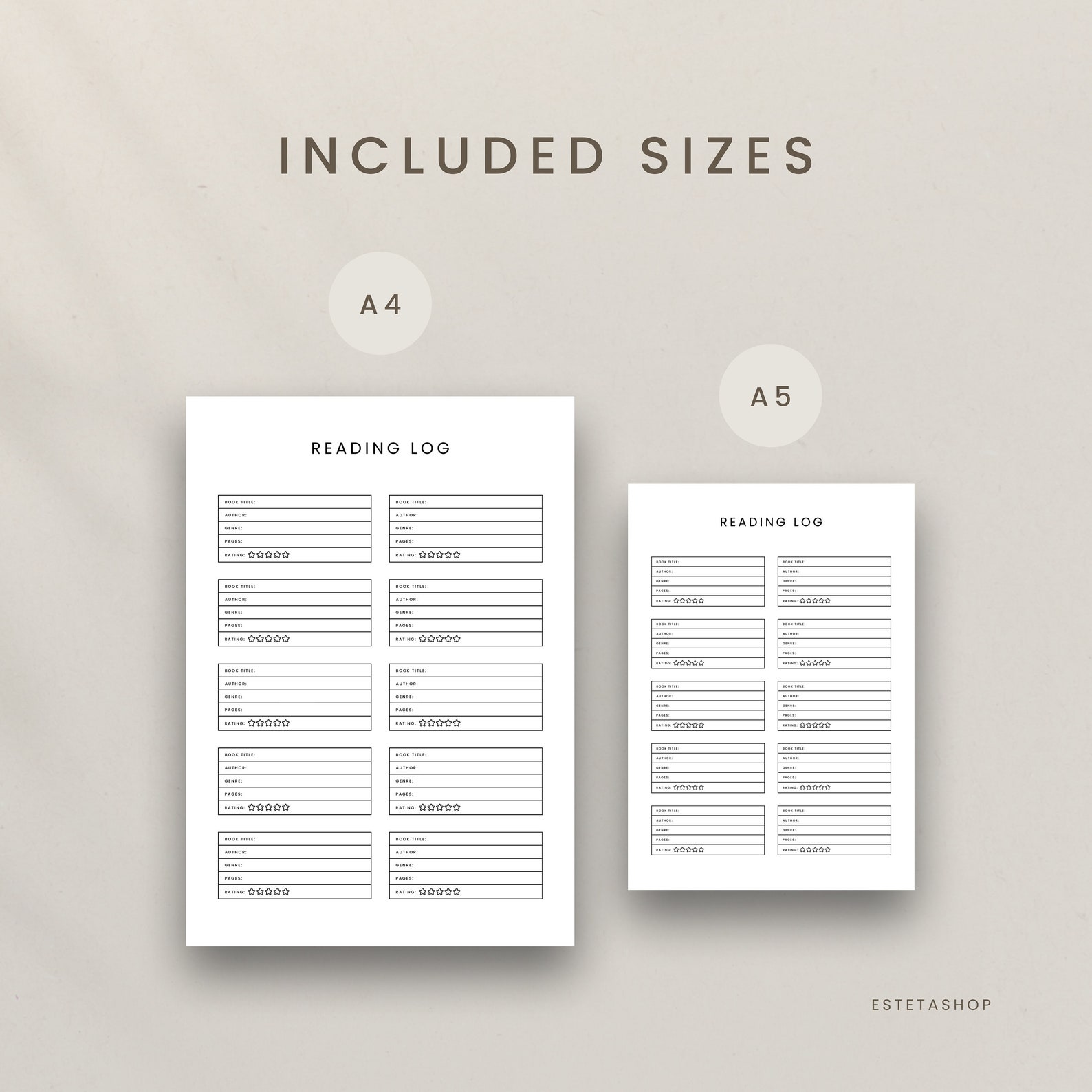 Printable Reading Log Tracker | Printable Book Tracker Journal ...